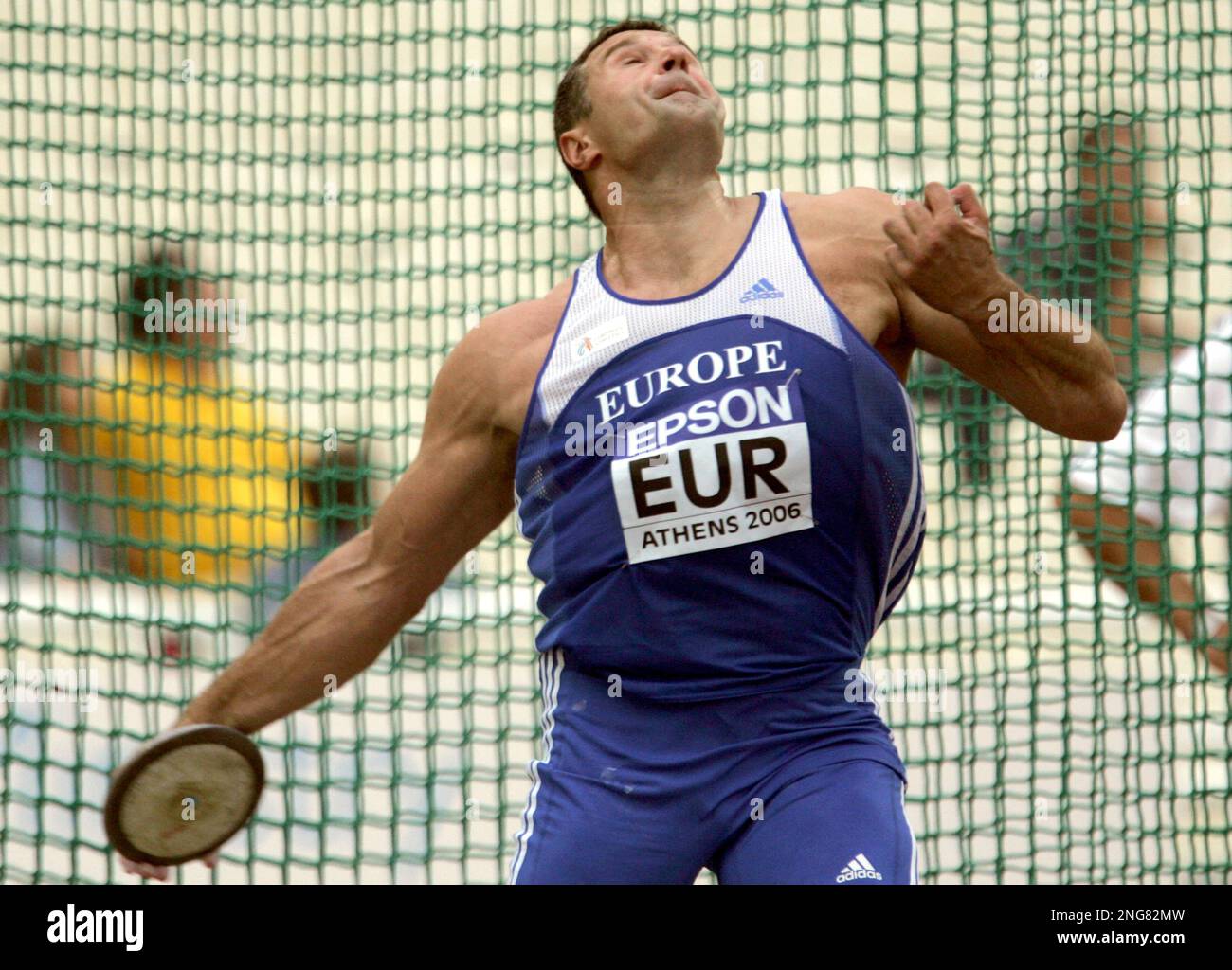 Europe's Virgilius Alekna of Lithuania competes in the Men's Discus ...