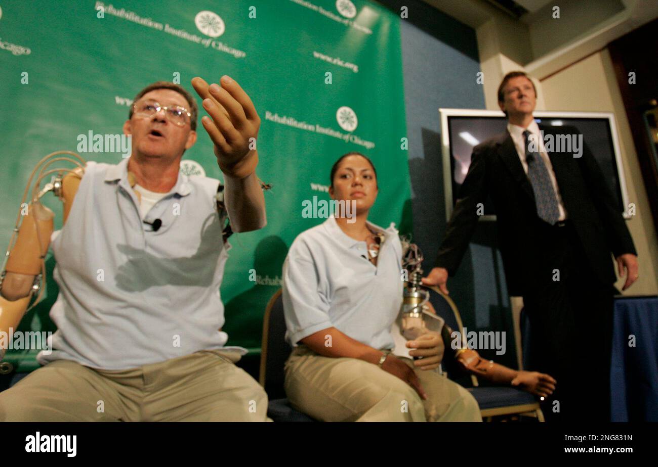 Jesse Sullivan, the first successful recipient of the bionic arm, left ...