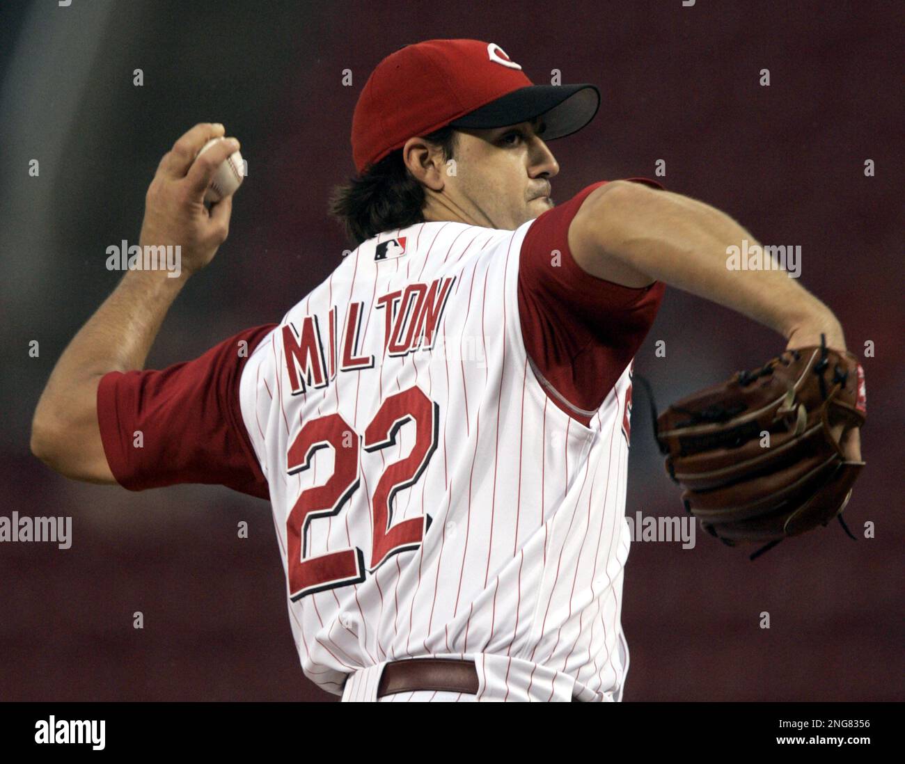 Cincinnati Reds pitcher Eric Milton throws against the San Diego Padres ...