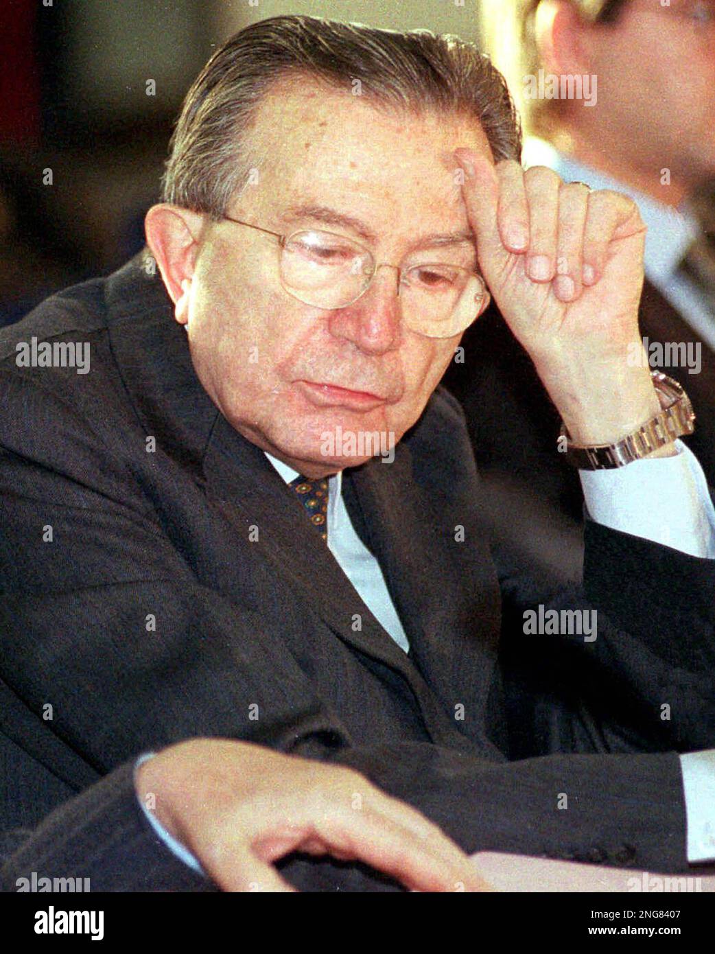 FILE -- Italian former Premier Giulio Andreotti reacts in Padua's court ...