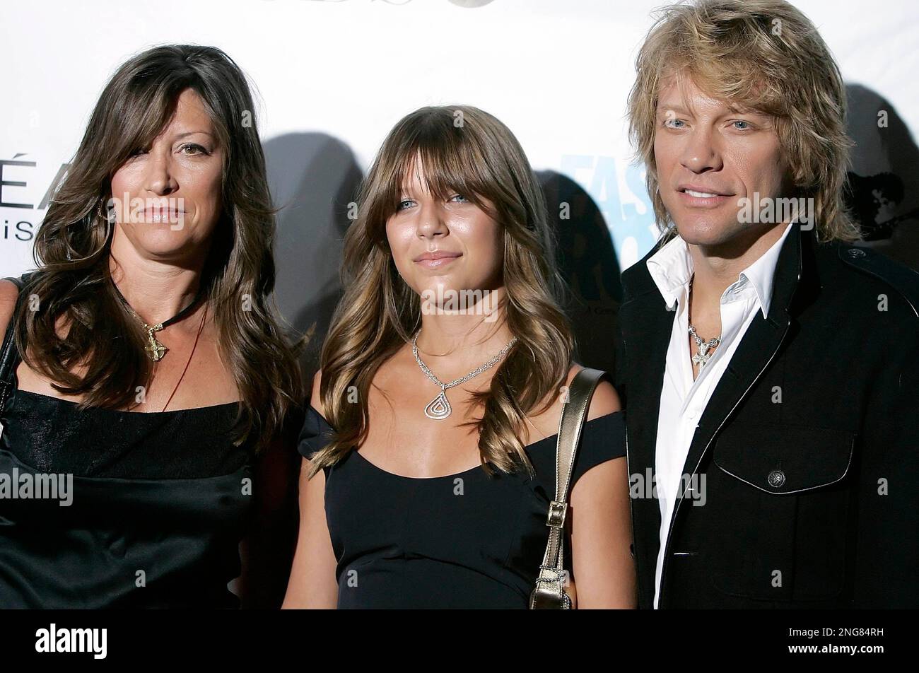 Jon Bon Jovi, right , wife Dorothea, left and daughter Stephanie arrive ...