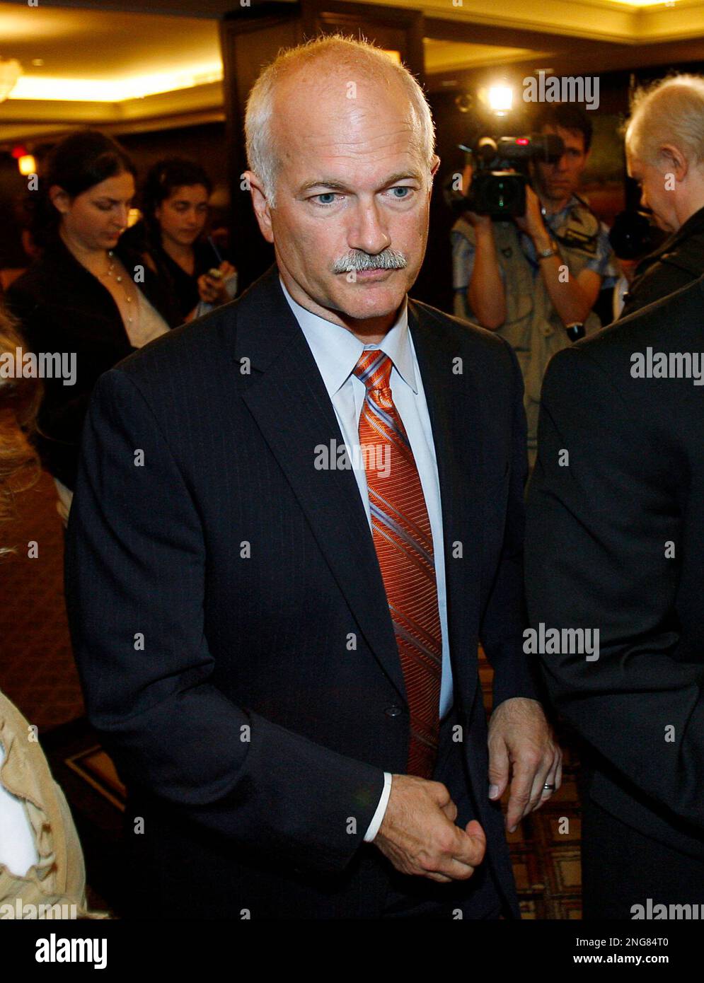 Canada's Federal New Democratic Party Leader Jack Layton returns to his ...