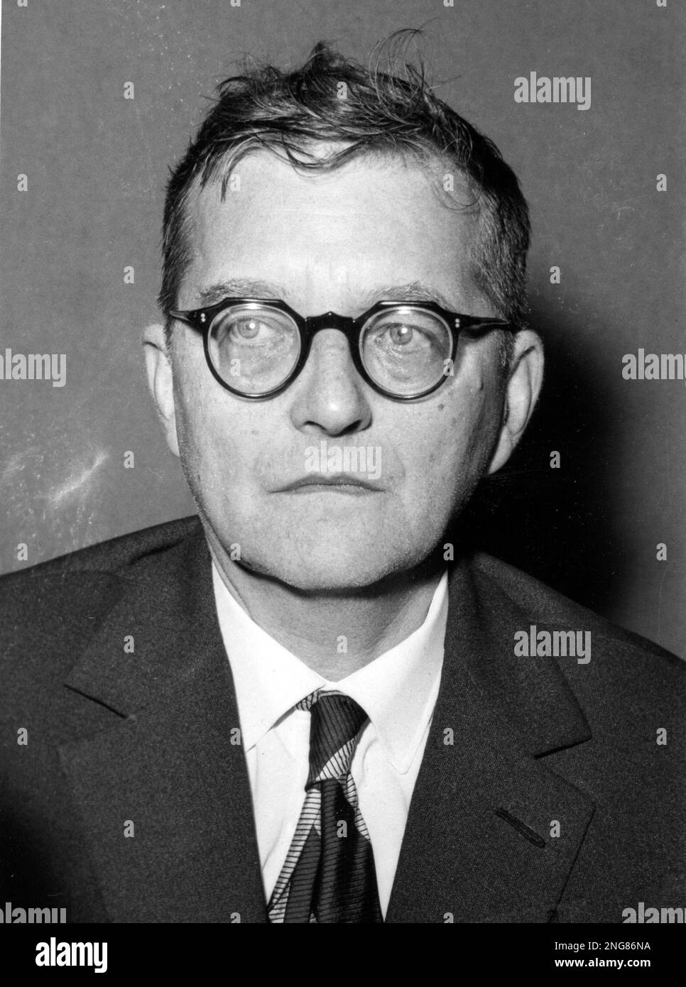 December 1959 Portrait of Soviet composer Dmitri Shostakovich. (AP ...