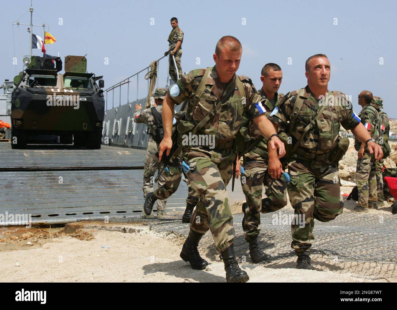 United Nations peacekeepers from France, and an armored personnel ...