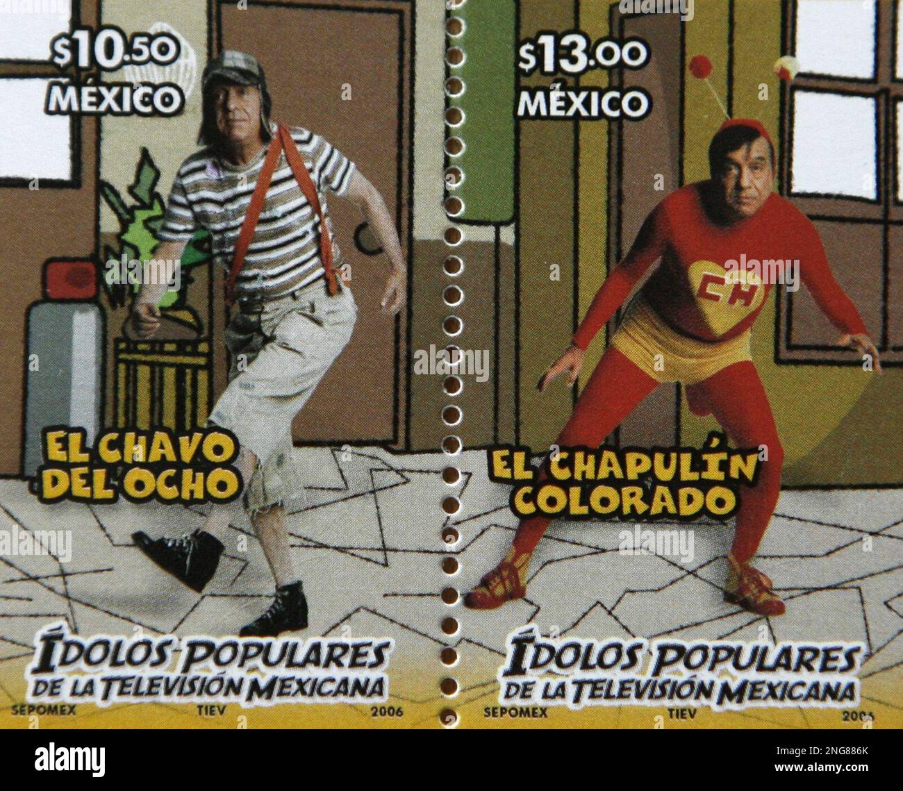 This Tuesday, Aug. 22, 2006 photo of two stamps in the newest series ...