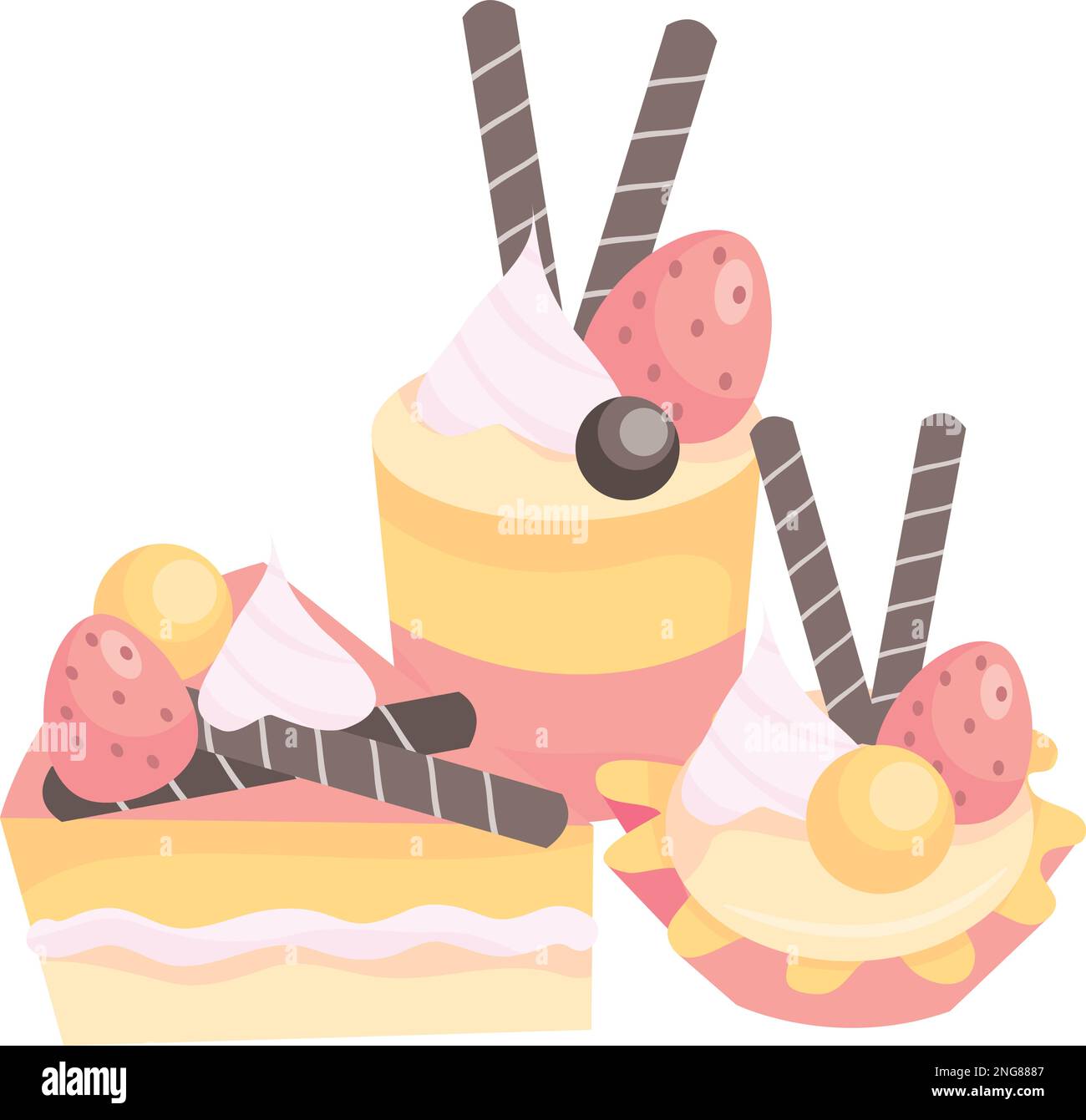 Strawberry tarts tart Stock Vector Images - Alamy