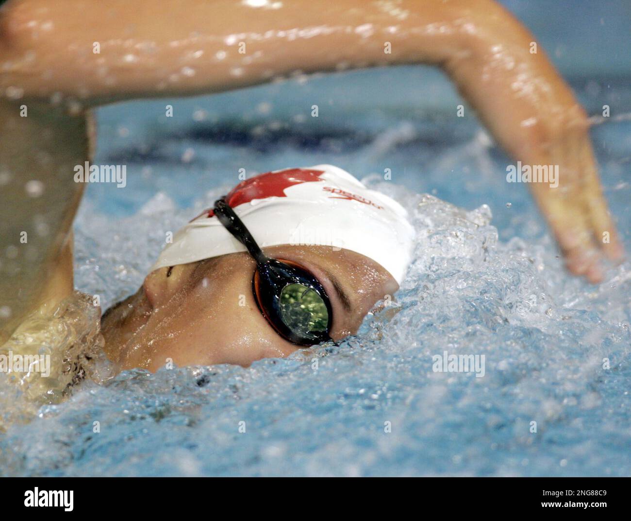 Canada's Julia Wilkinson races in her heat during Women's 200-meter IM ...