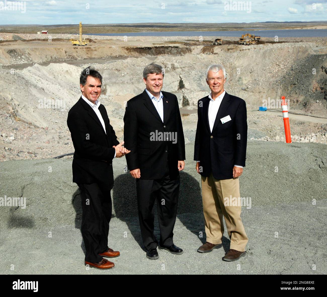 Prime Minister Stephen Harper, center, poses with Indian and Northern ...