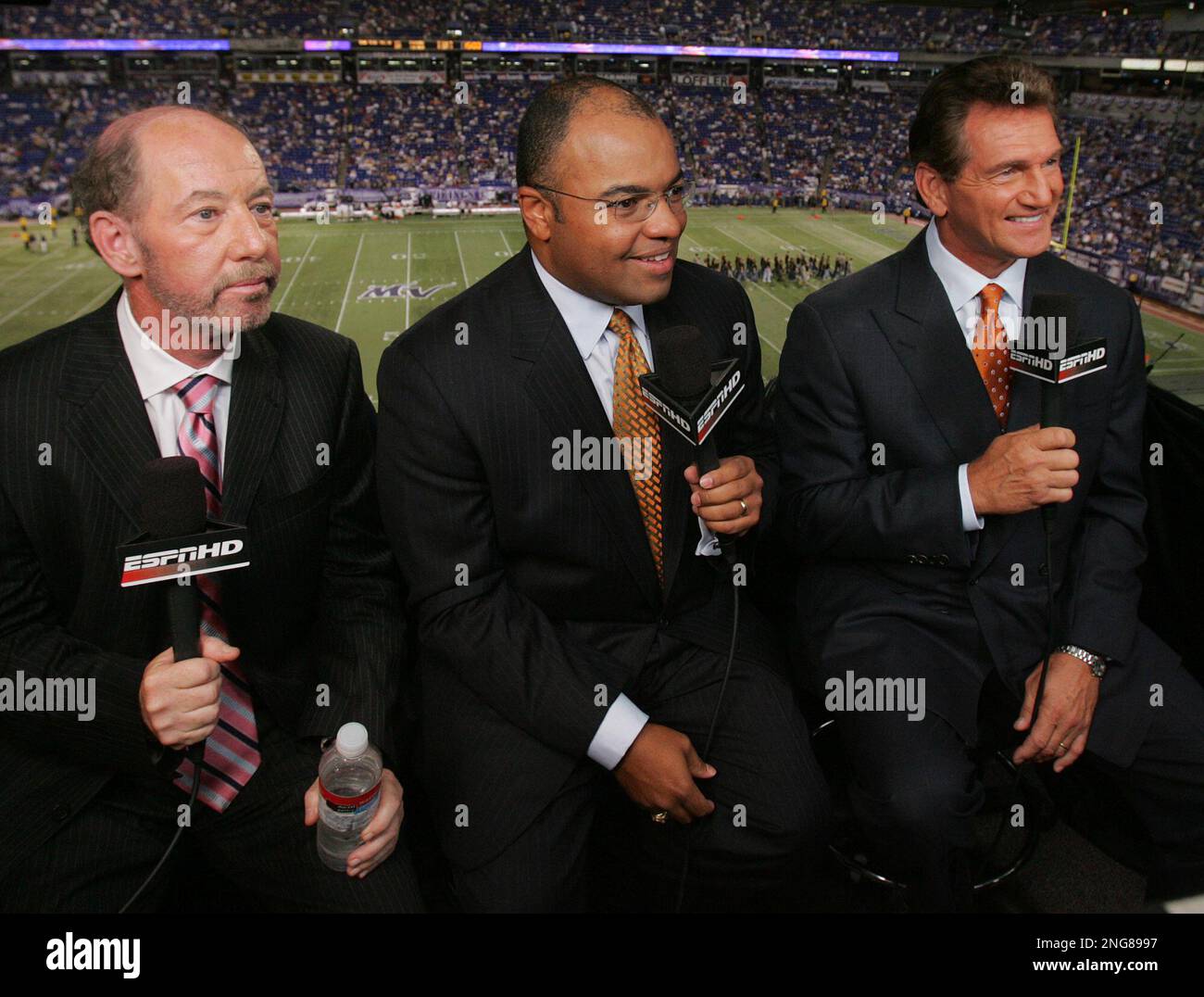 The new ESPN Monday Night Football television broadcast crew, from left ...