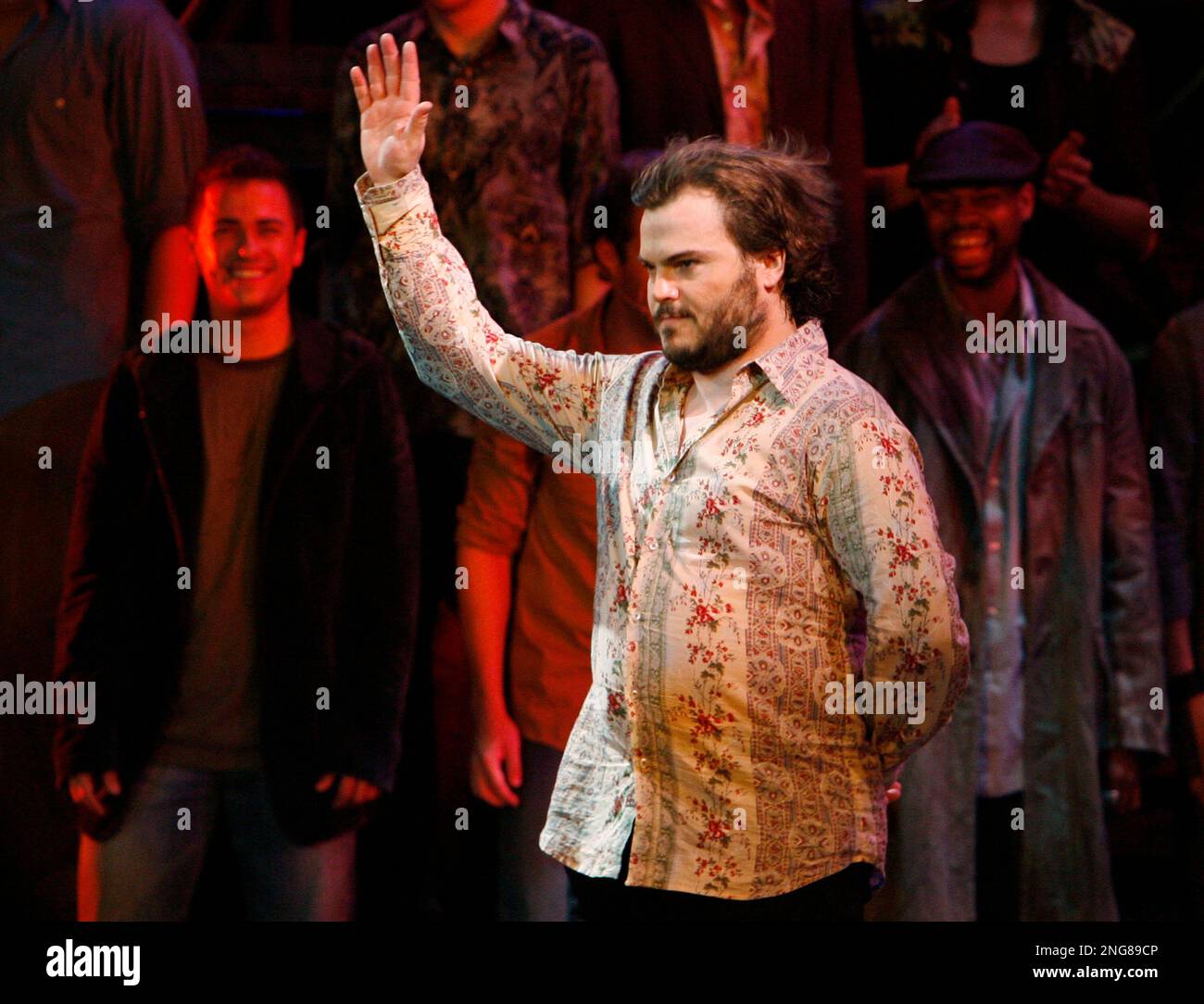 Actor Jack Black takes a curtain call after performing the role of King ...