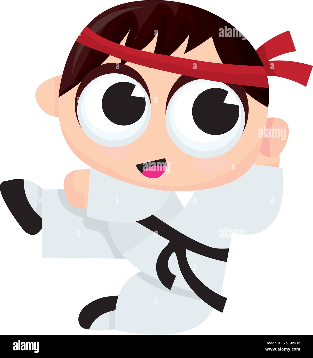 A cartoon vector illustration of a karate kid Stock Vector Image & Art ...