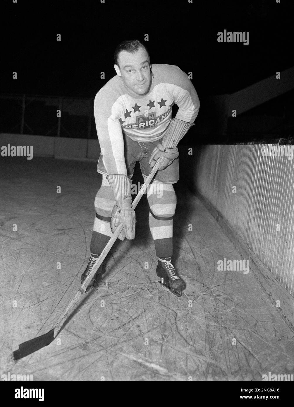 New York Rangers' Charlie Conacher at practice session at Madison ...