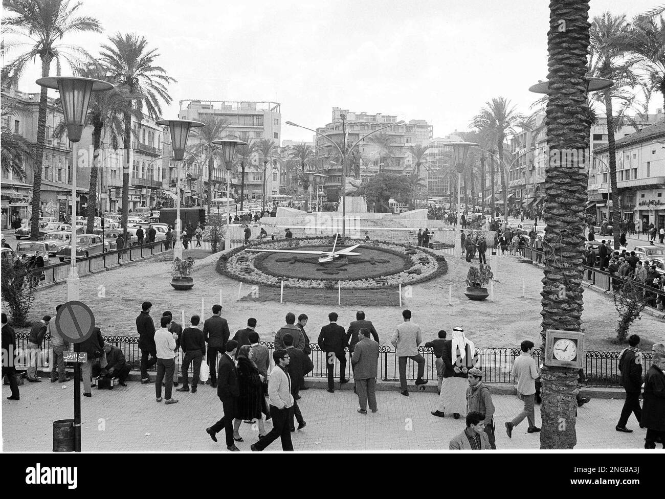 Picture of Martyrs' Square in Old Beirut, Lebanon, Feb. 1969. (AP Photo/Harry Koundakjian Stock ...