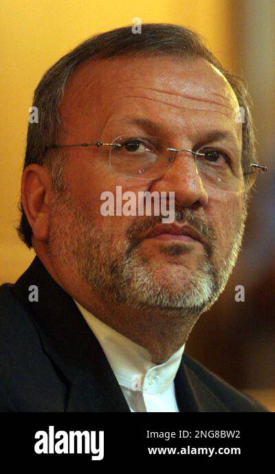 Iranian Foreign Minister, Manouchehr Mottaki. (AP Photo/Vahid Salemi ...