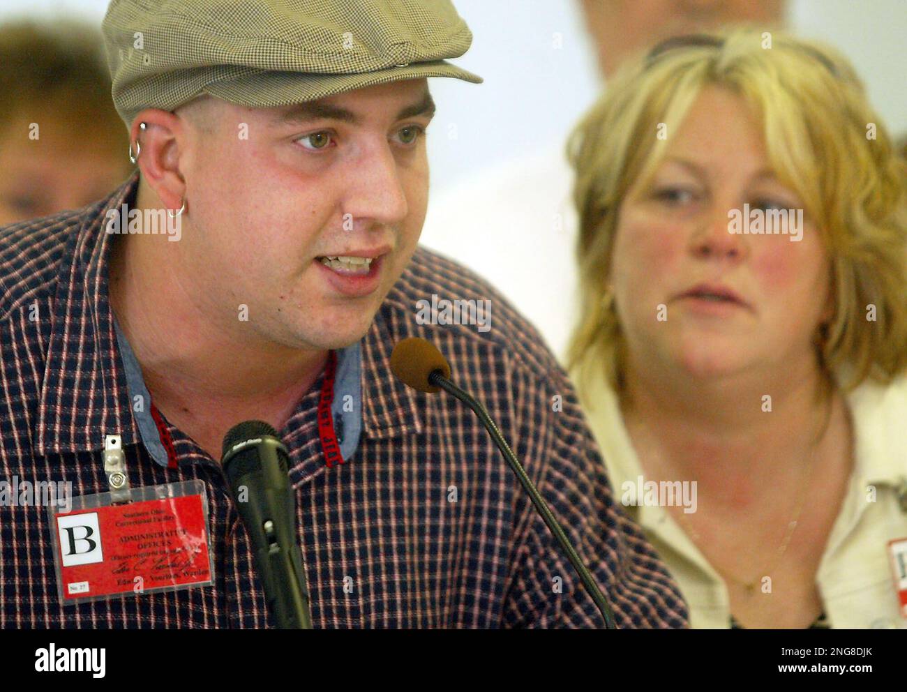 Andy Mitchell, nephew of inmate Rocky Barton, speaks on behalf of his ...
