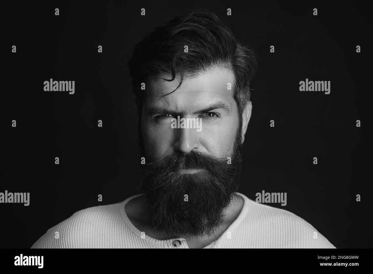 Serious middle eastern bearded Black and White Stock Photos & Images ...