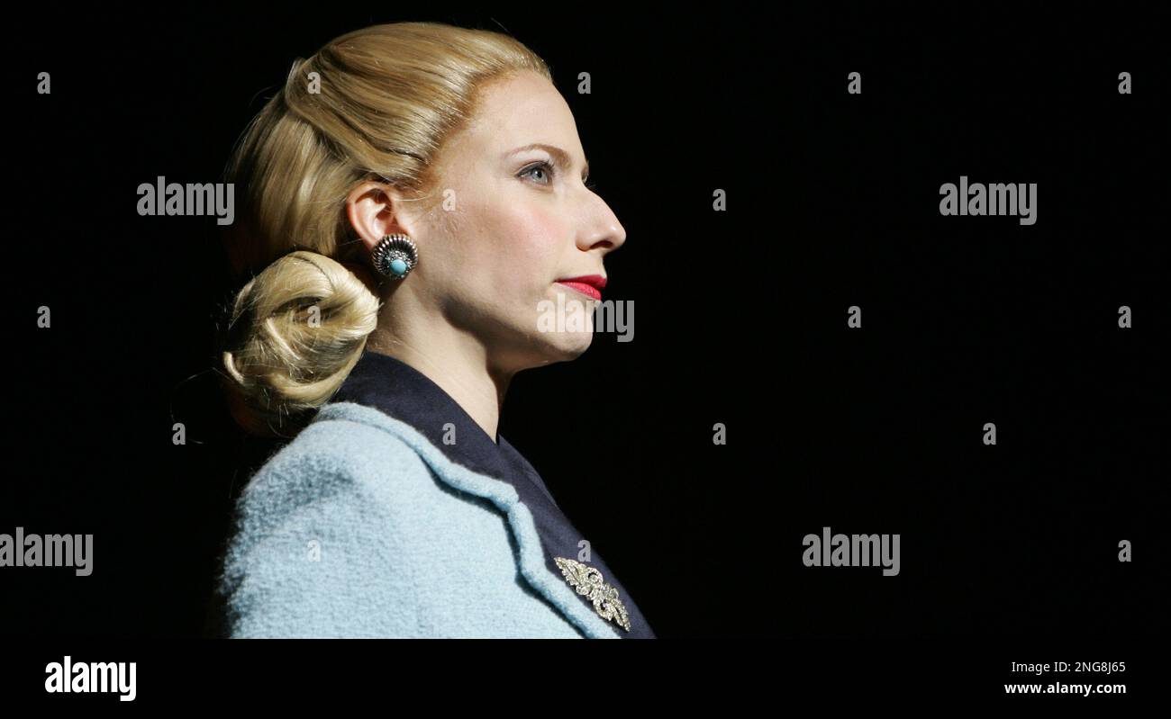 Argentine actress Elena Roger plays the lead role of Eva Peron, in the ...