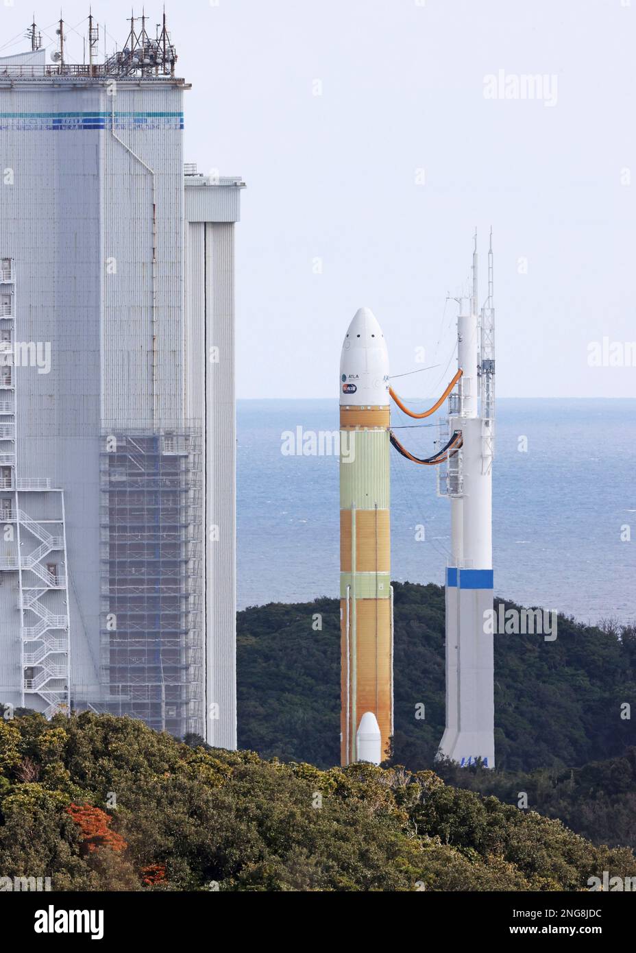 H3 Launch Vehicle returns to a building for assembling at the ...