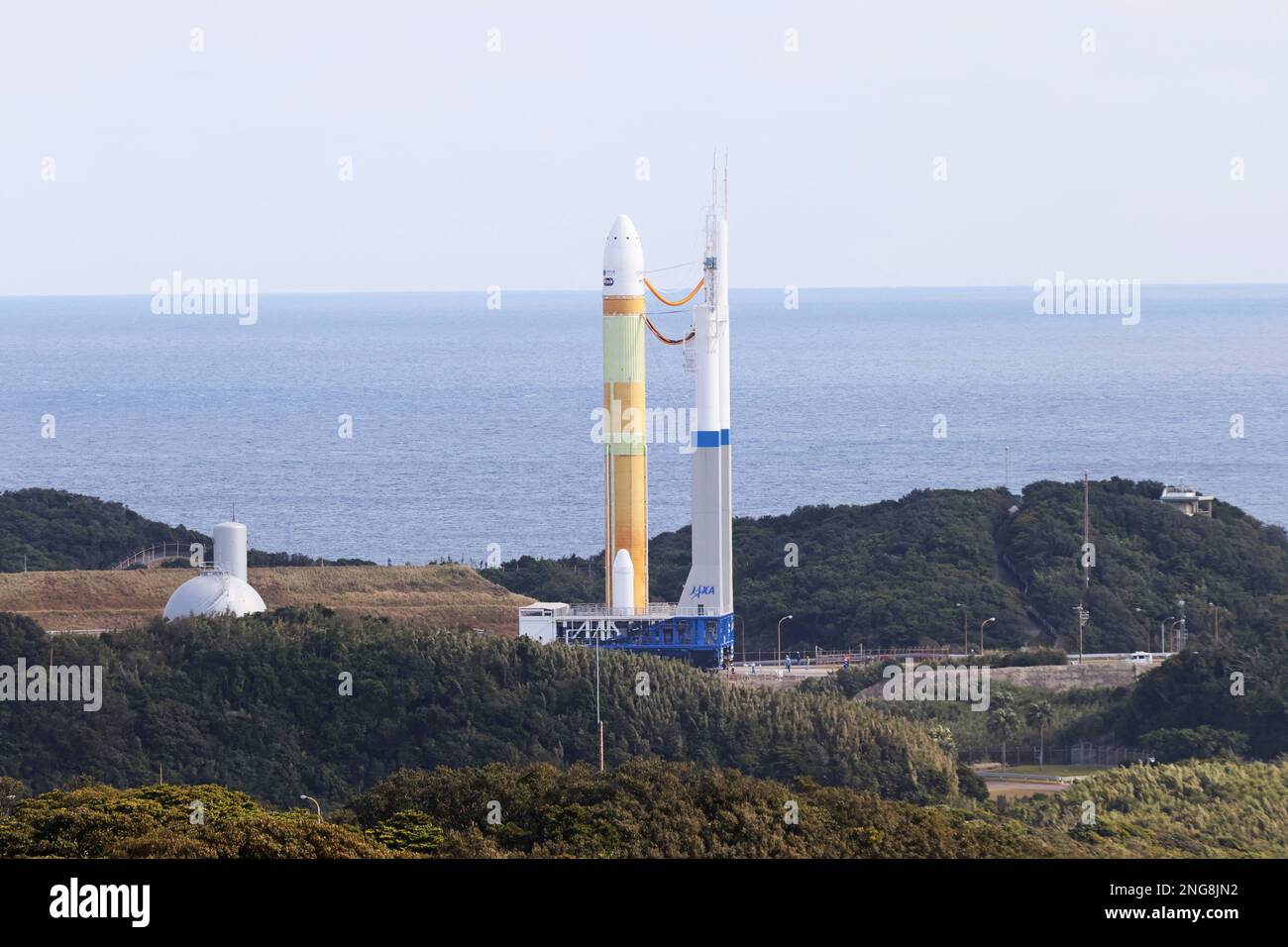 H3 Launch Vehicle returns to a building for assembling at the ...