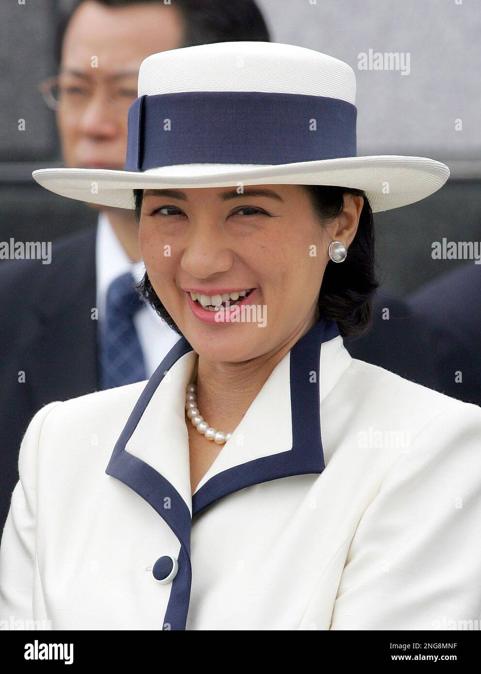 Japanese Crown Princess Masako smiles during a departure ceremony for ...