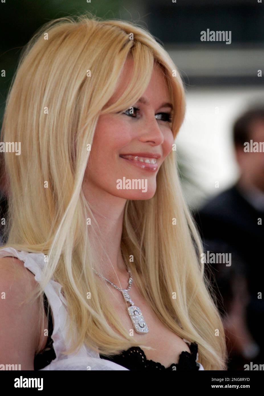 German model Claudia Schiffer arrives for the screening of the film "El ...