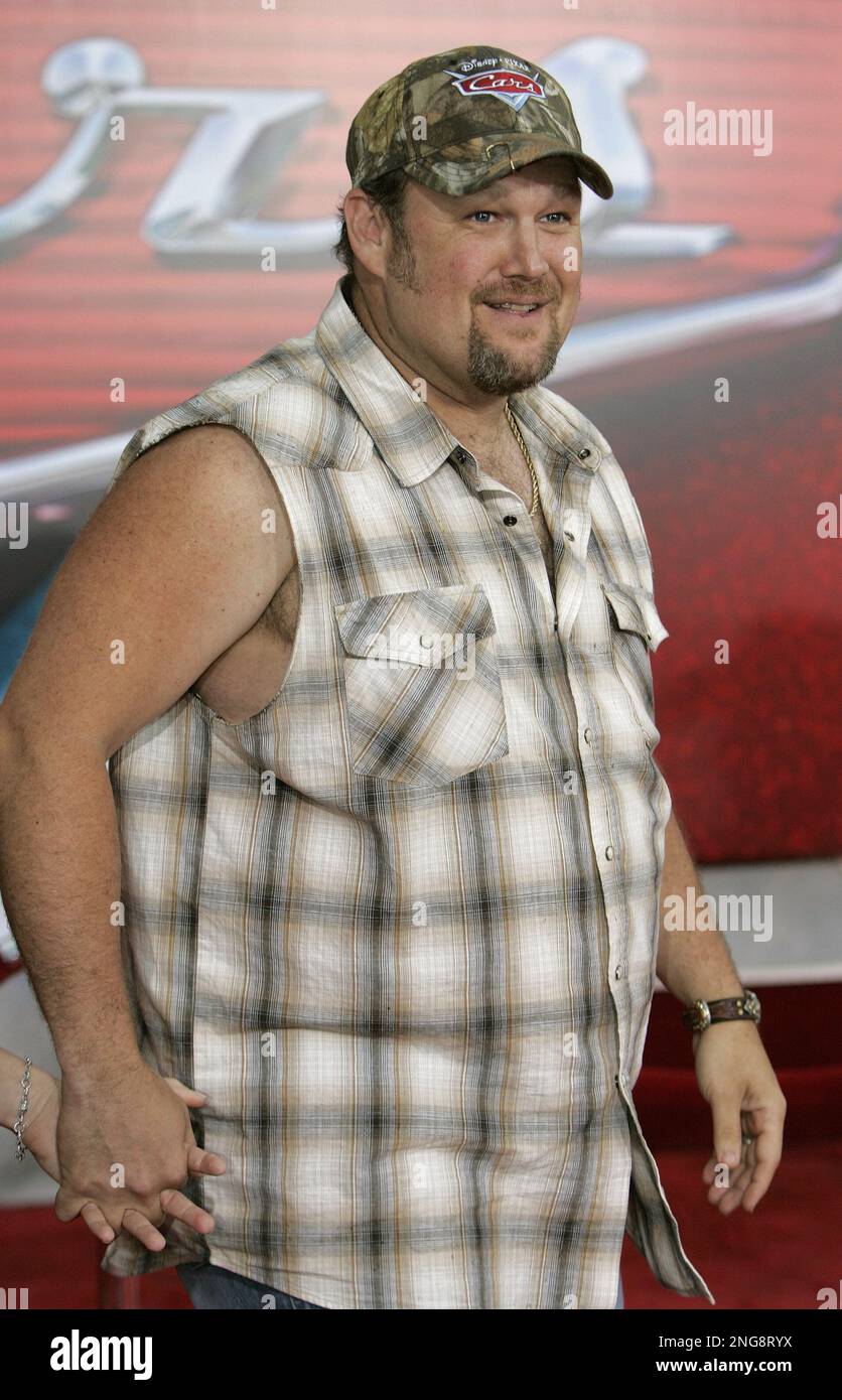 Dan Whitney, better known as Larry The Cable Guy, arrives for the premiere of the Disney/Pixar ...