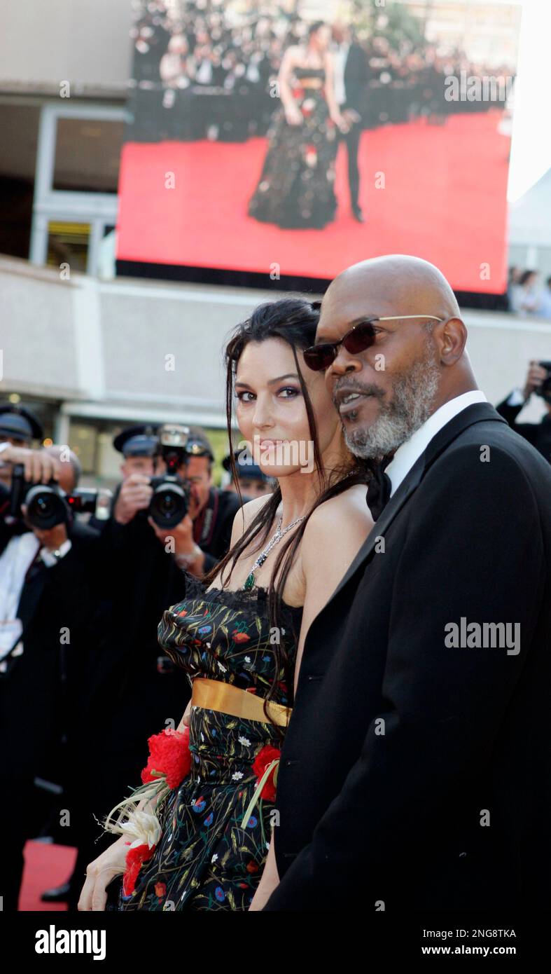 Italian actress Monica Bellucci, left, and American actor Samuel L ...