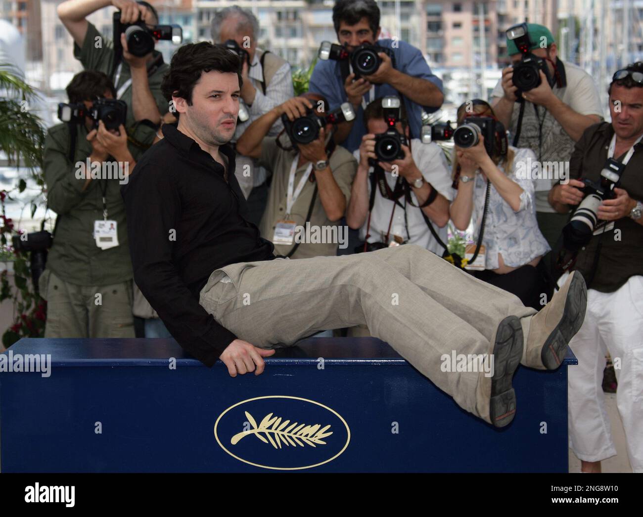 French actor Eric Caravaca poses during a photo call for the film "La ...