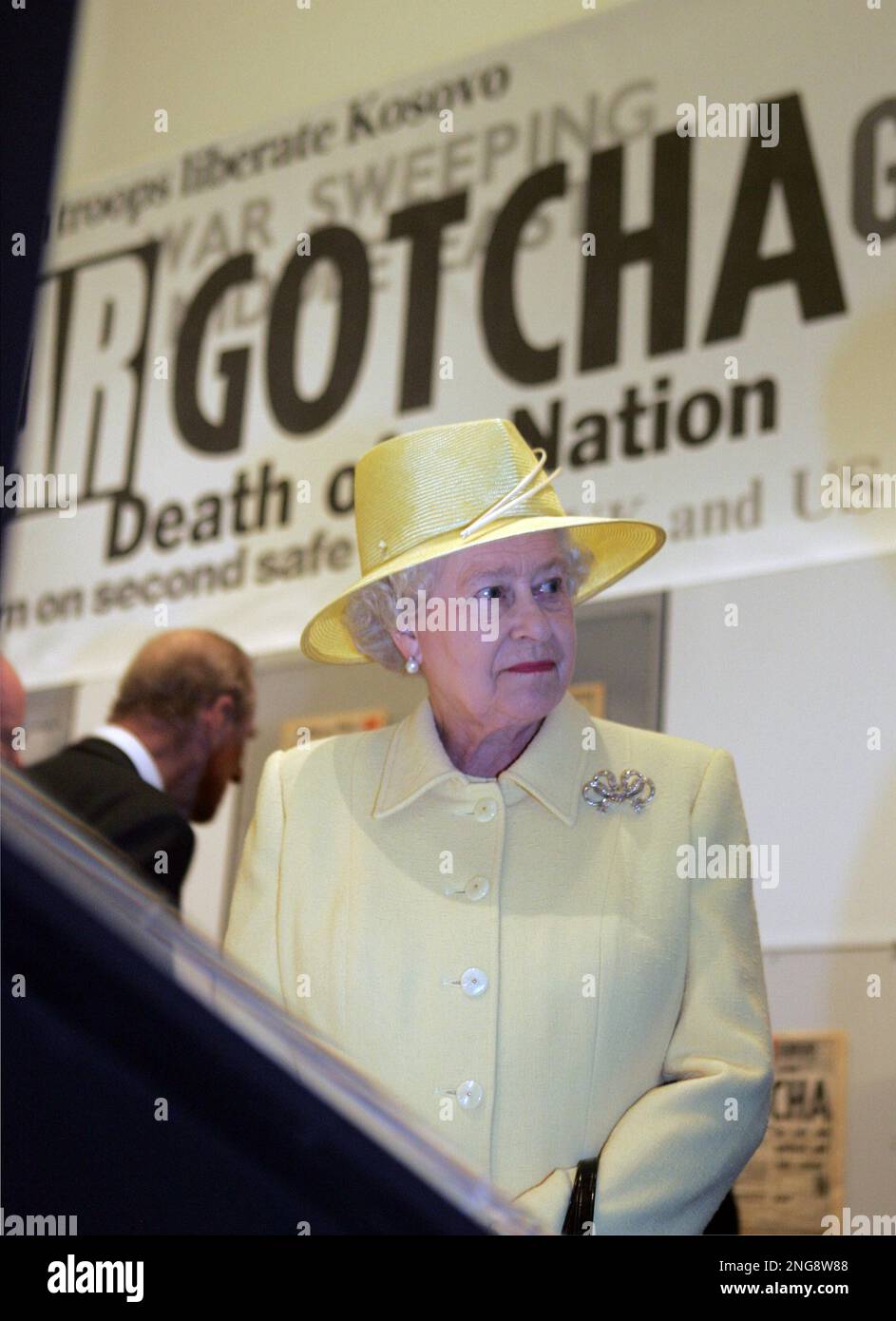 Britain's Queen Elizabeth II as she visits the British Library in ...