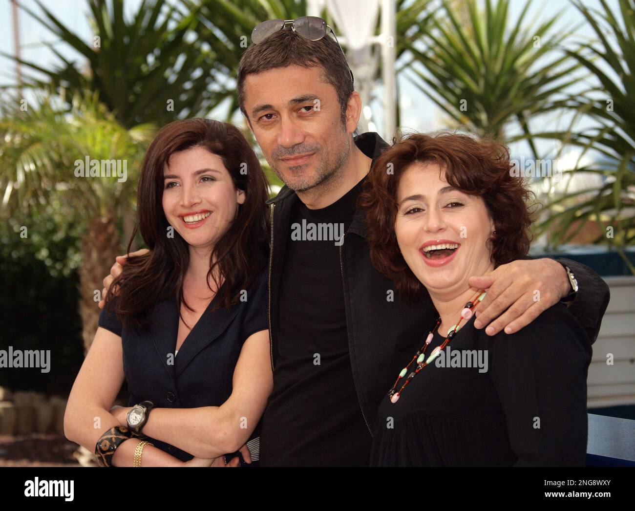 Turkish actress Ebru Ceylan, left, Turkish director Nuri Bilge Ceylan ...