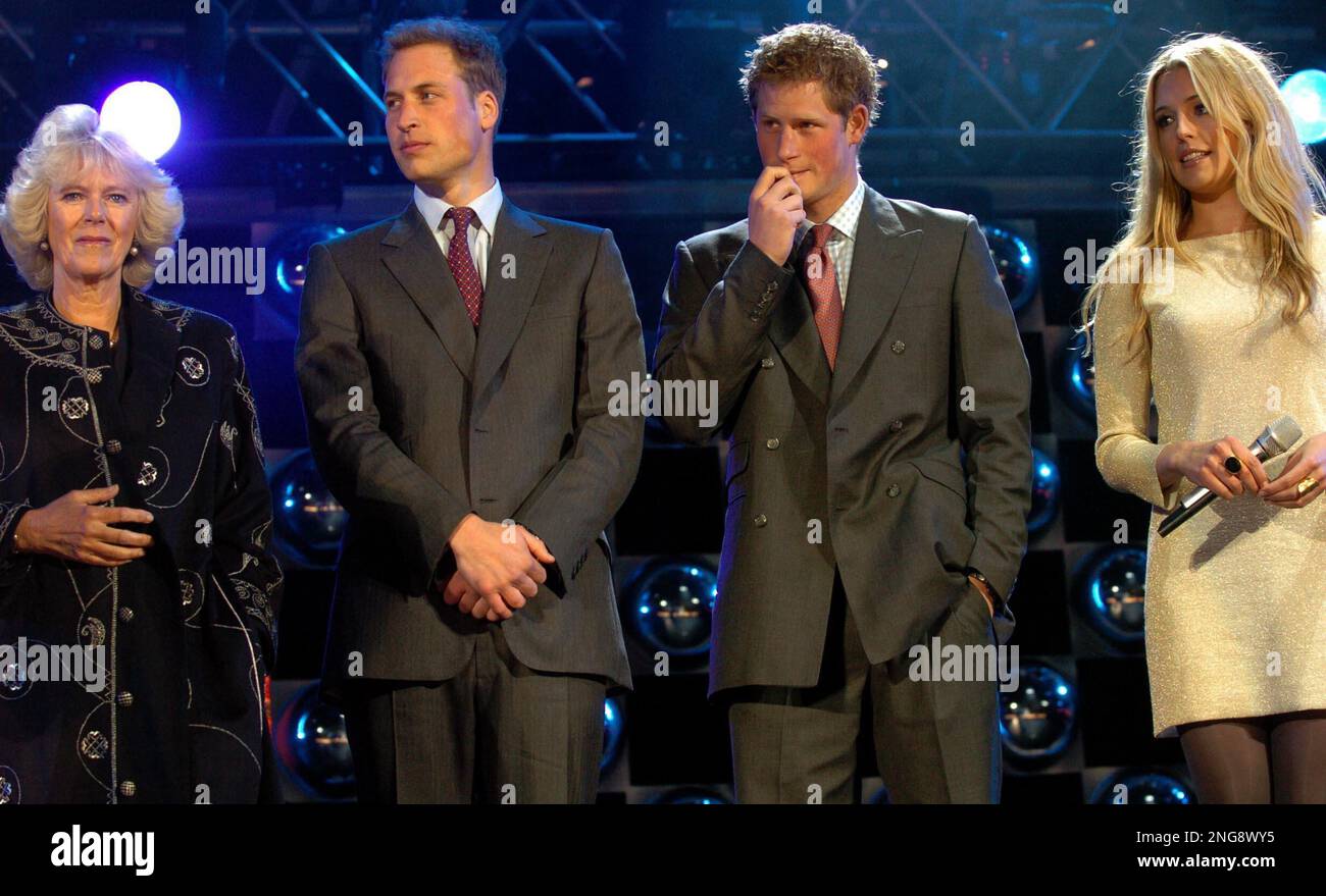 The Duchess of Cornwall (from left) and Prince's, William and Harry ...