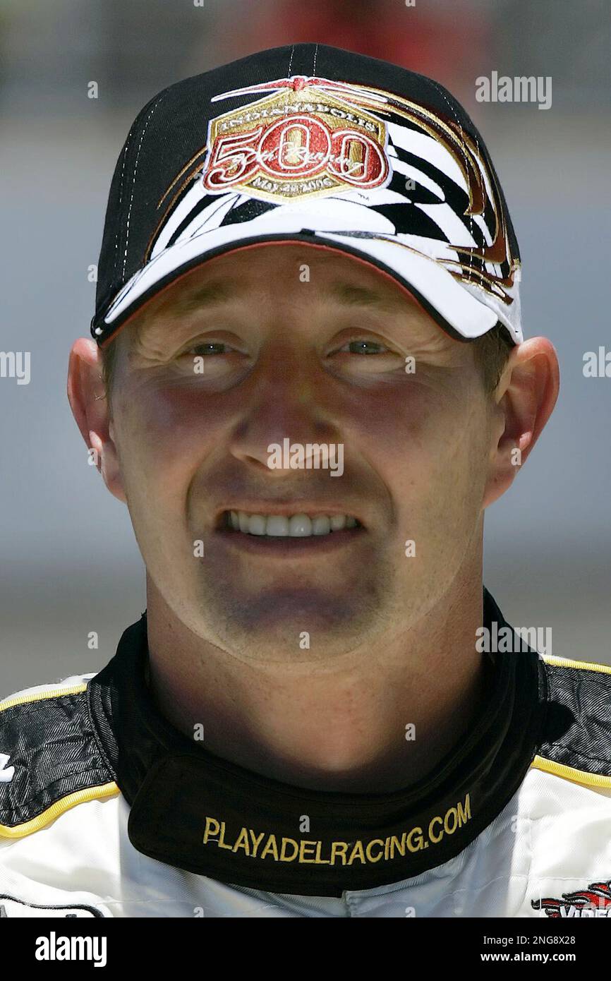 Indy Racing League driver Jaques Lazier poses for a photo after ...