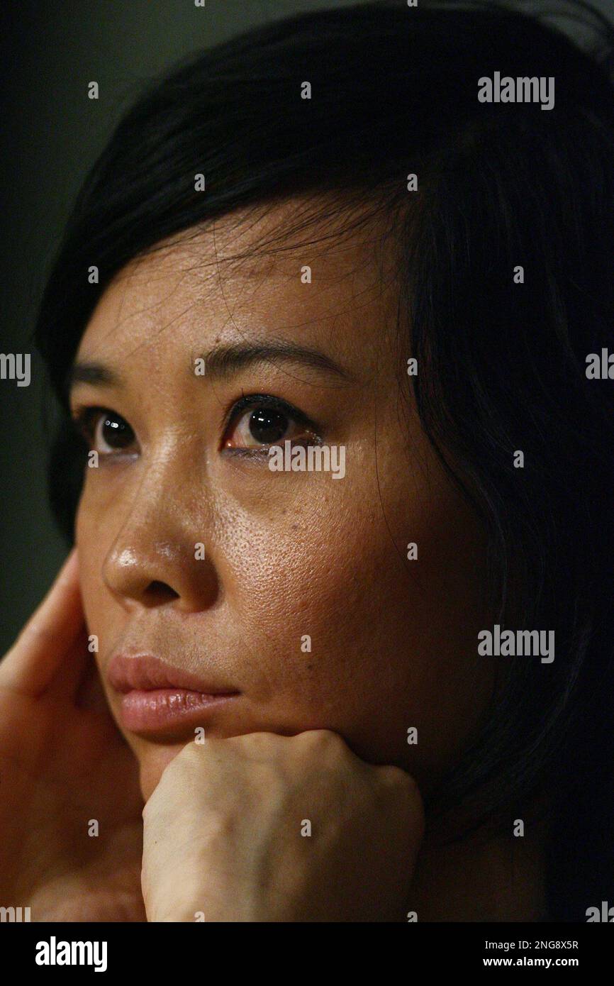 American actress Sook-Yin Lee looks on during a press conference for his film "Shortbus" at the ...