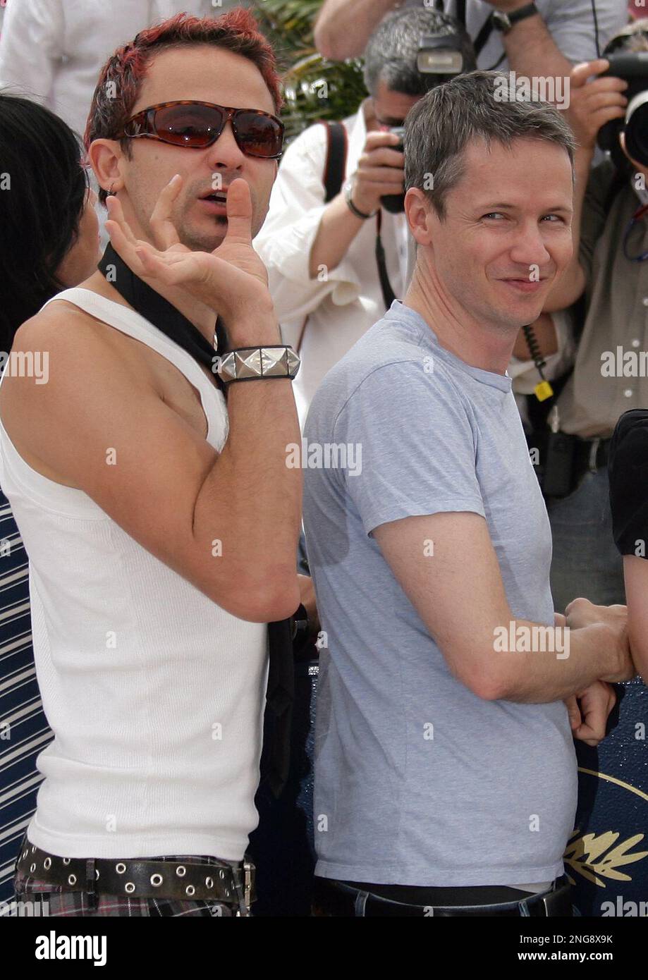 U.S. director John Cameron Mitchell, right, poses with actor Raphael ...