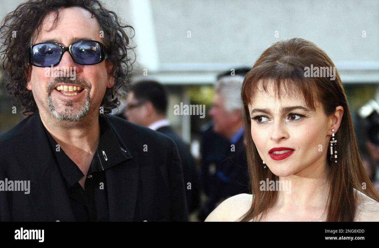 Director Tim Burton and wife actress Helena Bonham Carter arrives for ...