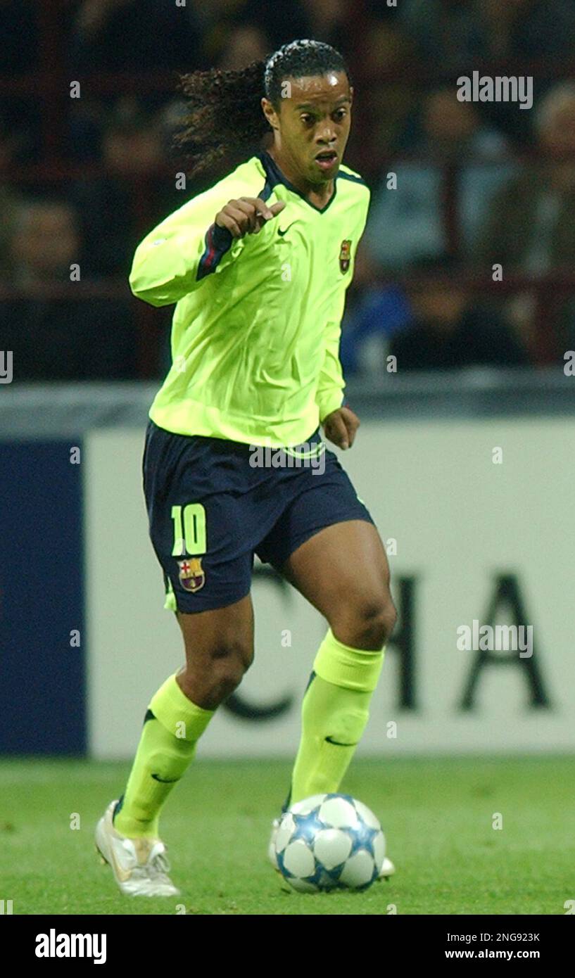 Barcelona's Ronaldinho during a Champions League, first leg, semifinal ...