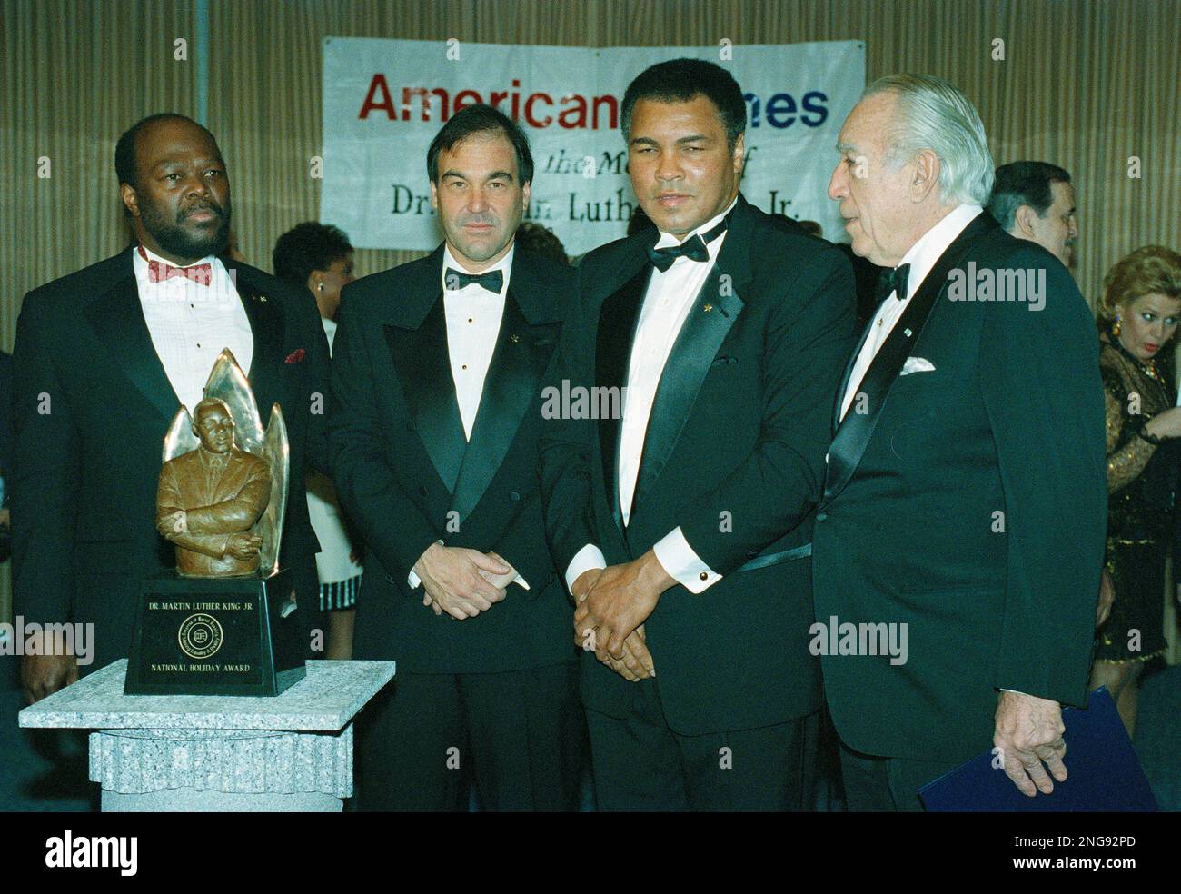 Actor Anthony Quinn, right, and Muhammad Ali share a laugh prior to the ...