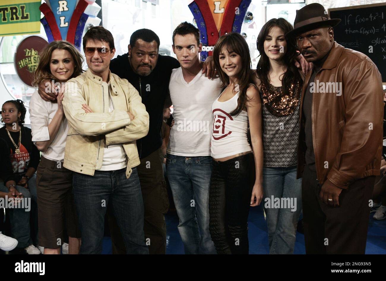 The cast from the new film "Mission Impossible III" pose for ...