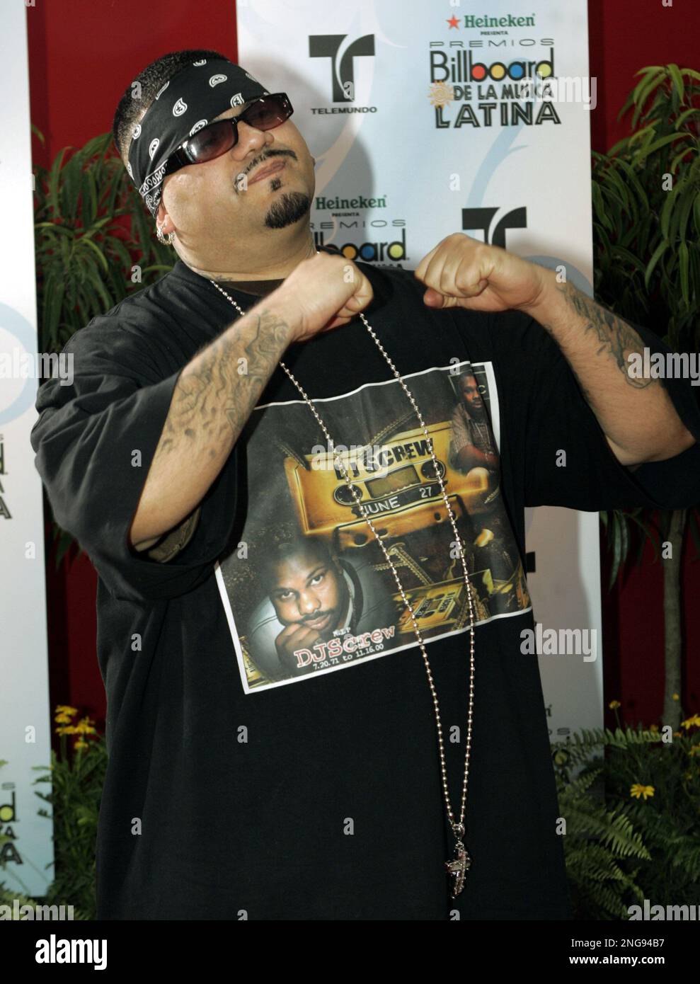 Latin hip hop artist Juan Gotti poses on the red carpet at the Latin ...