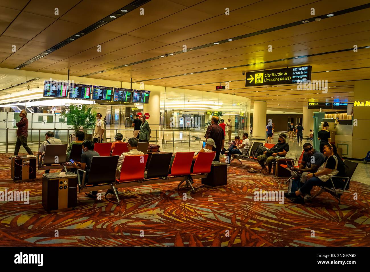 Terminal 1 next to Jewel in Changi Airport Singapore Stock Photo - Alamy