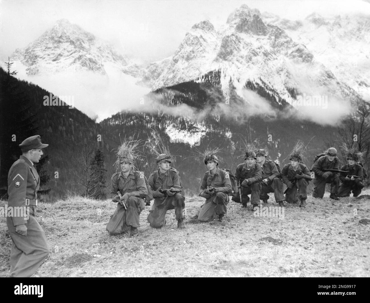 Soldiers of West Germany's new mountain troop on a training exercise in ...
