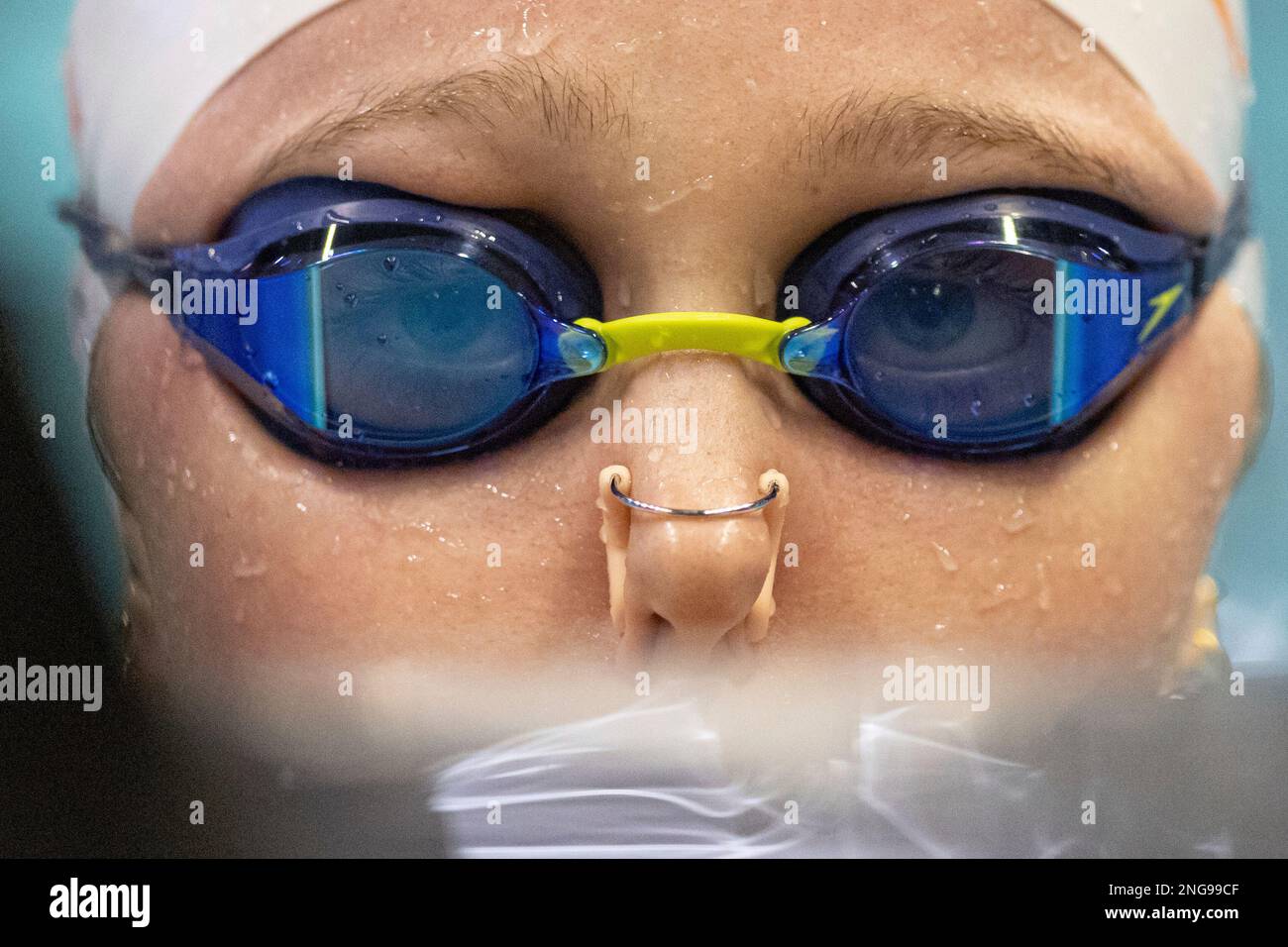 Tennessee's Josephine Fuller gets into the blocks for the women's 100 ...