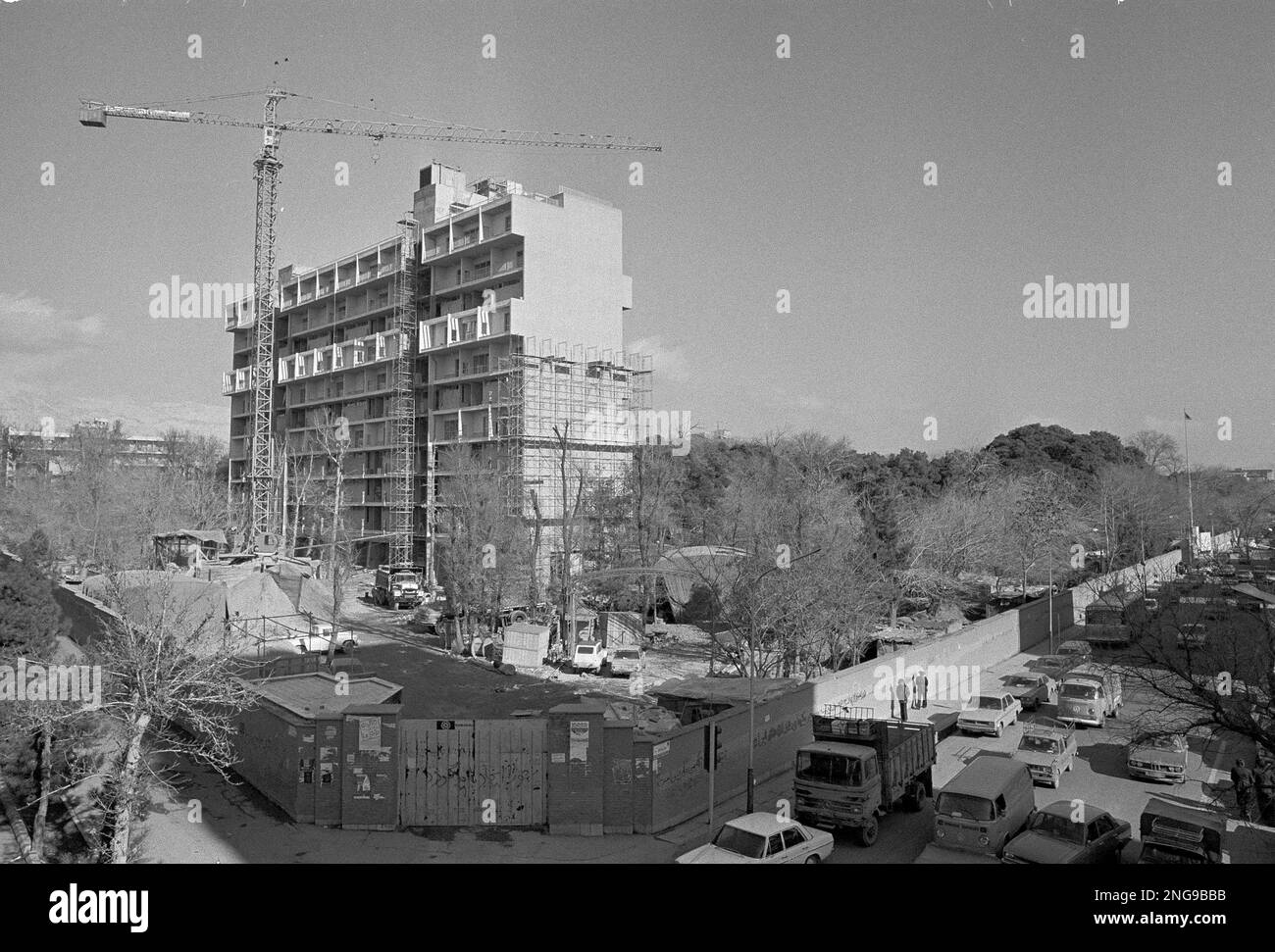 The Russian embassy, still under construction in Tehran, is shown in ...