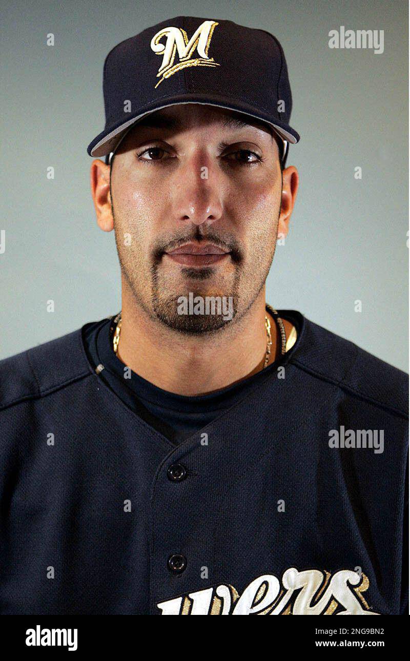 This is a 2006 file photo of Mike Adams of the Milwaukee Brewers ...