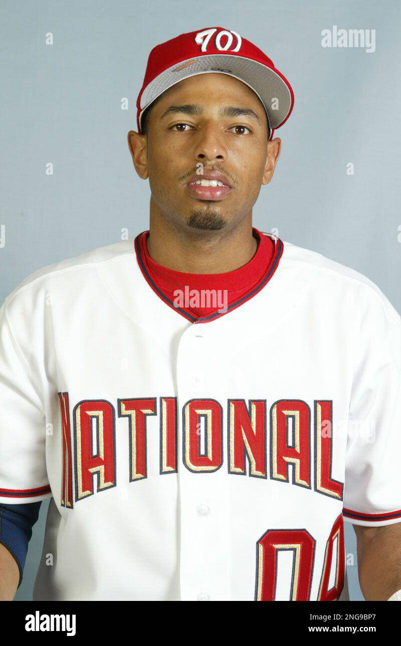 This is a 2006 file photo of Brandon Watson of the Washington Nationals ...