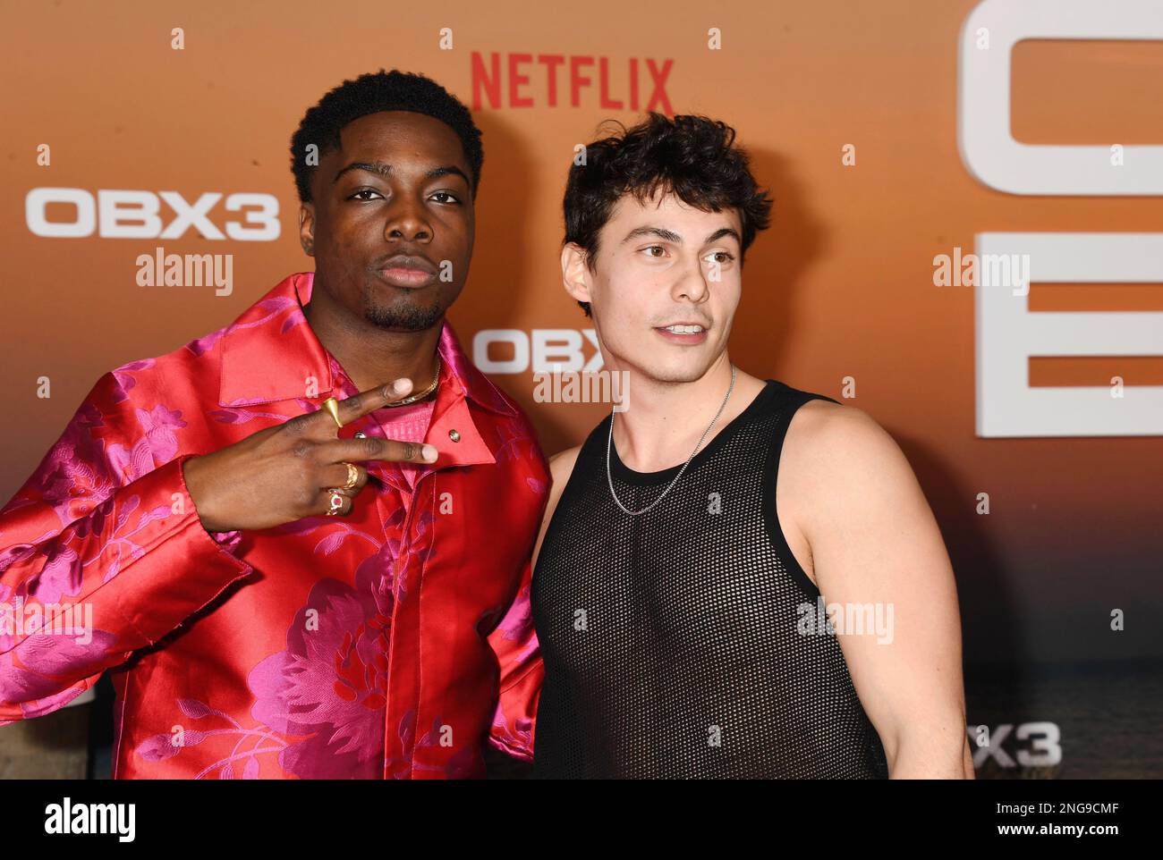 LOS ANGELES, CALIFORNIA - FEBRUARY 16: (L-R) Deion Smith and Nicholas ...