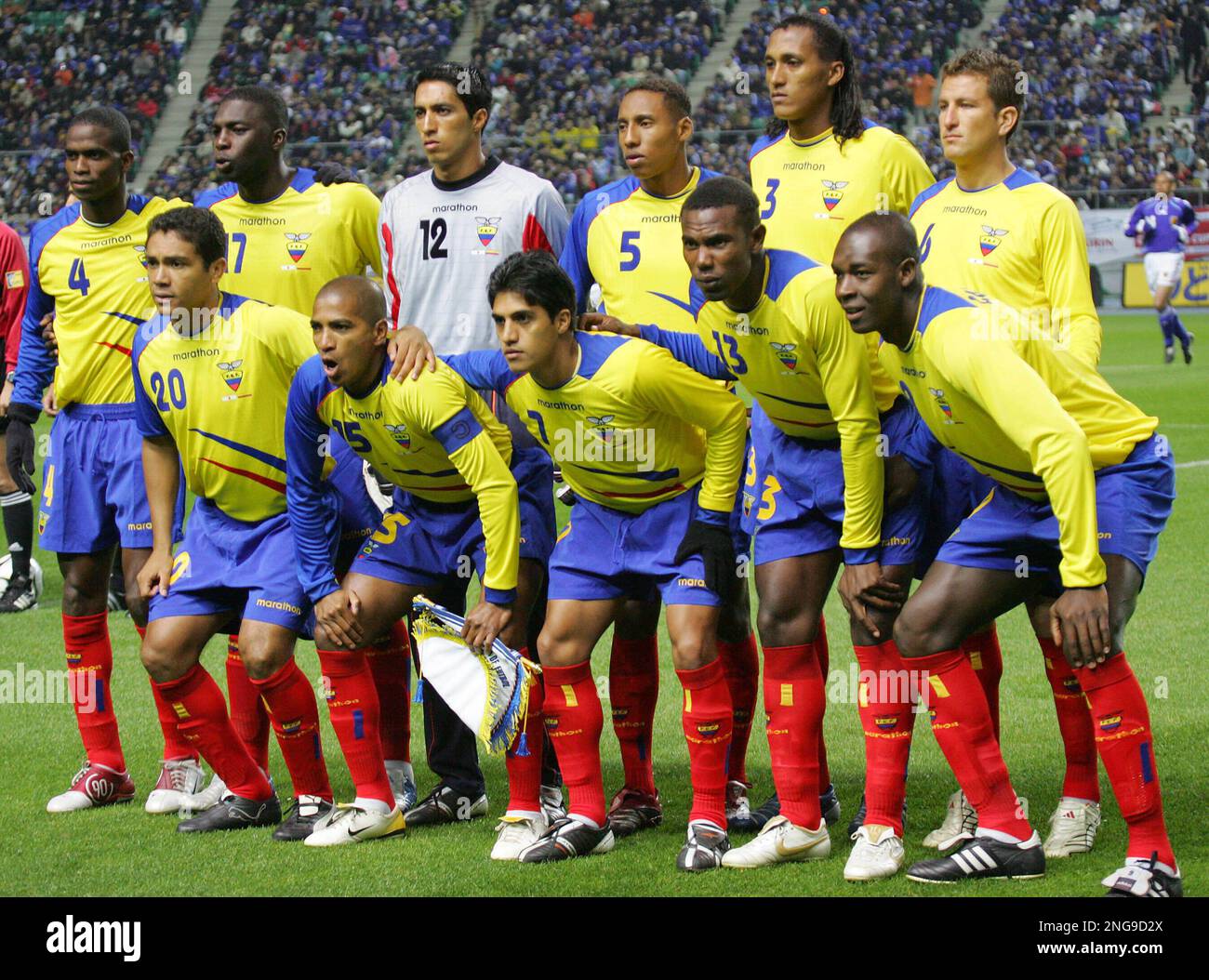 Ecuador national team players pose for photo session before a friendly ...