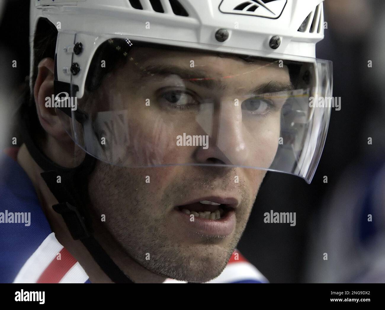 New York Rangers' Jaromir Jagr, of the Czech Republic, catches his ...