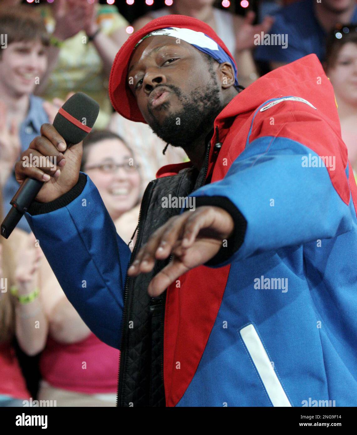 Singer Wyclef Jean appears on stage during MTV's "Total Request Live ...