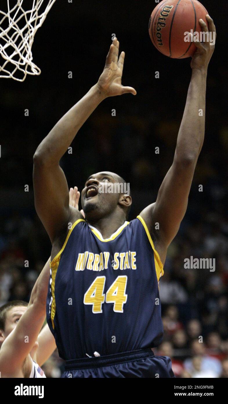 Murray State center Pearson Griffith (44) goes up for a basket in the ...
